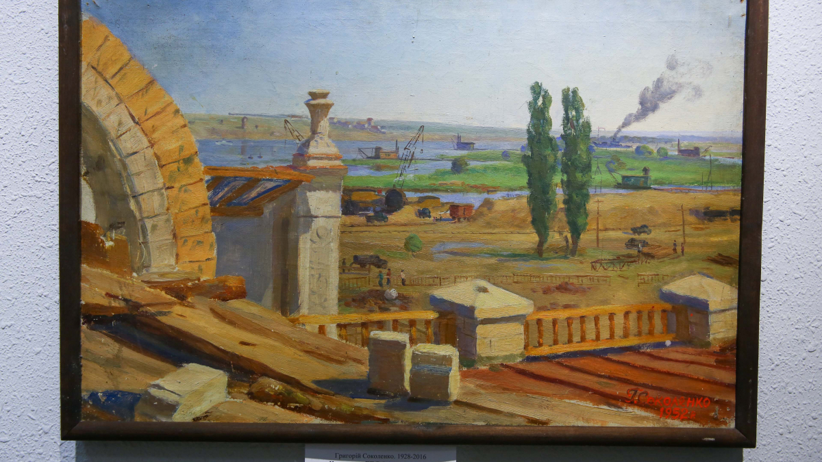 У запорізькому музеї показали унікальні картини будівництва Каховської ГЕС 1950 х років фото